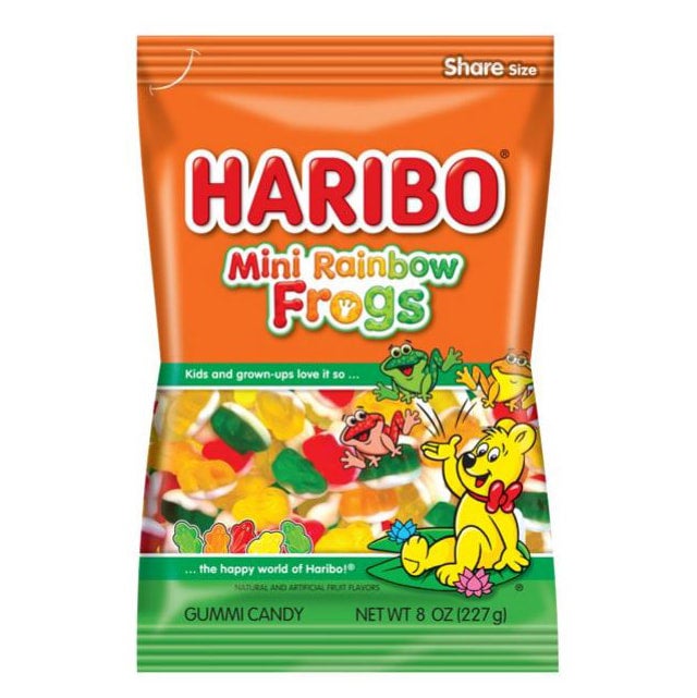 Haribo, Mini, Rainbow Frogs, Gummy Candy, 8 oz Bag | KWIKIEZ - Drive ...