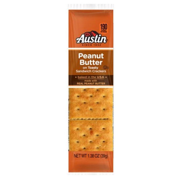 Austin, Peanut Butter, Sandwich Crackers, 1.38 oz Pack | KWIKIEZ ...