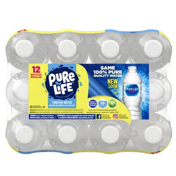 Pure Life, (12 Pack) Purified Water, 16.9 oz Bottles | KWIKIEZ - Drive ...
