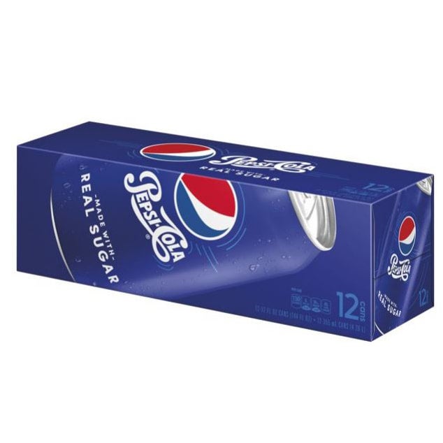 Pepsi, Real Sugar, 12 oz, 12 Pack Cans | KWIKIEZ - Drive Thru - S ...